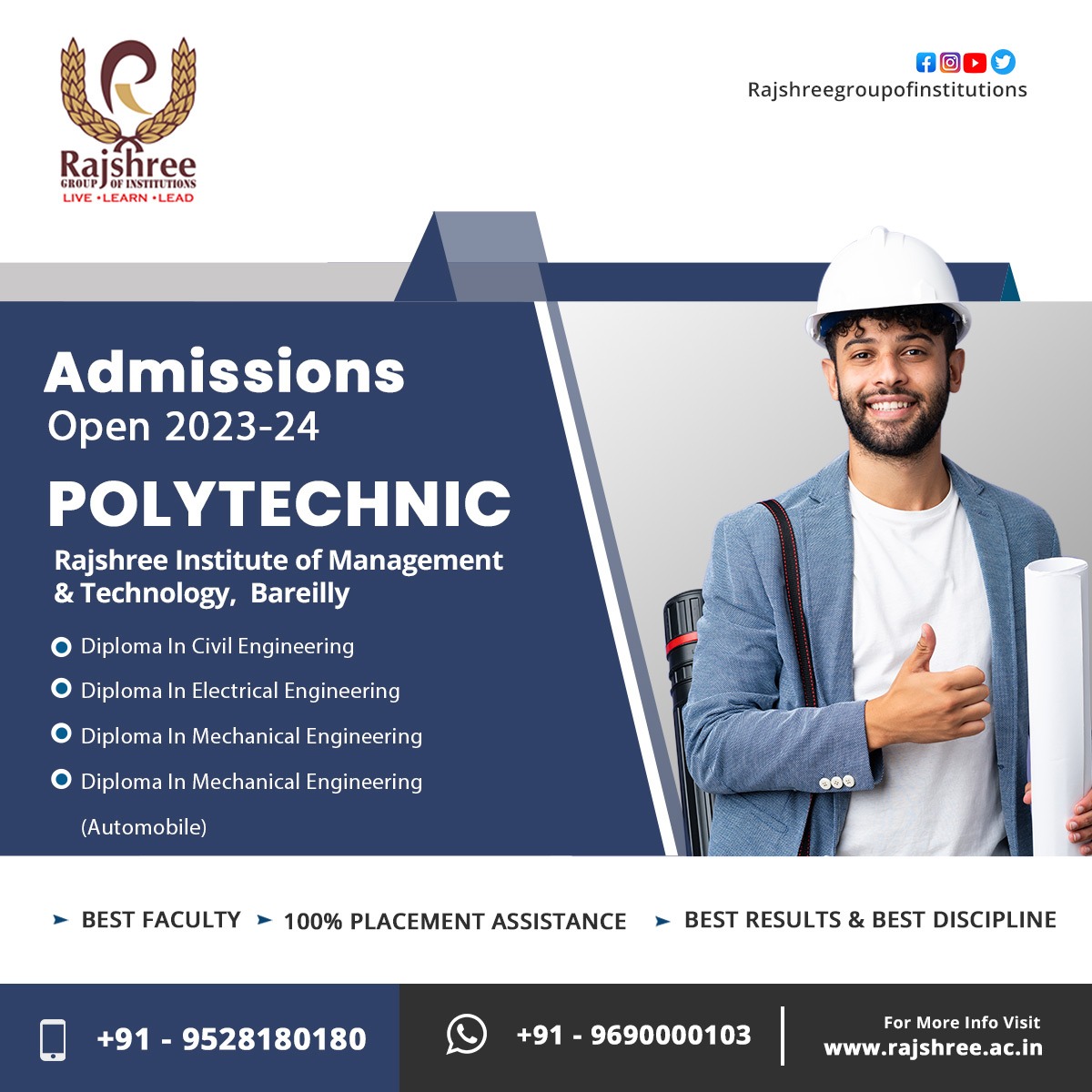 Admissions Open for 2023-24 Polytechnic Course at Rajshree Institute of Management and ...